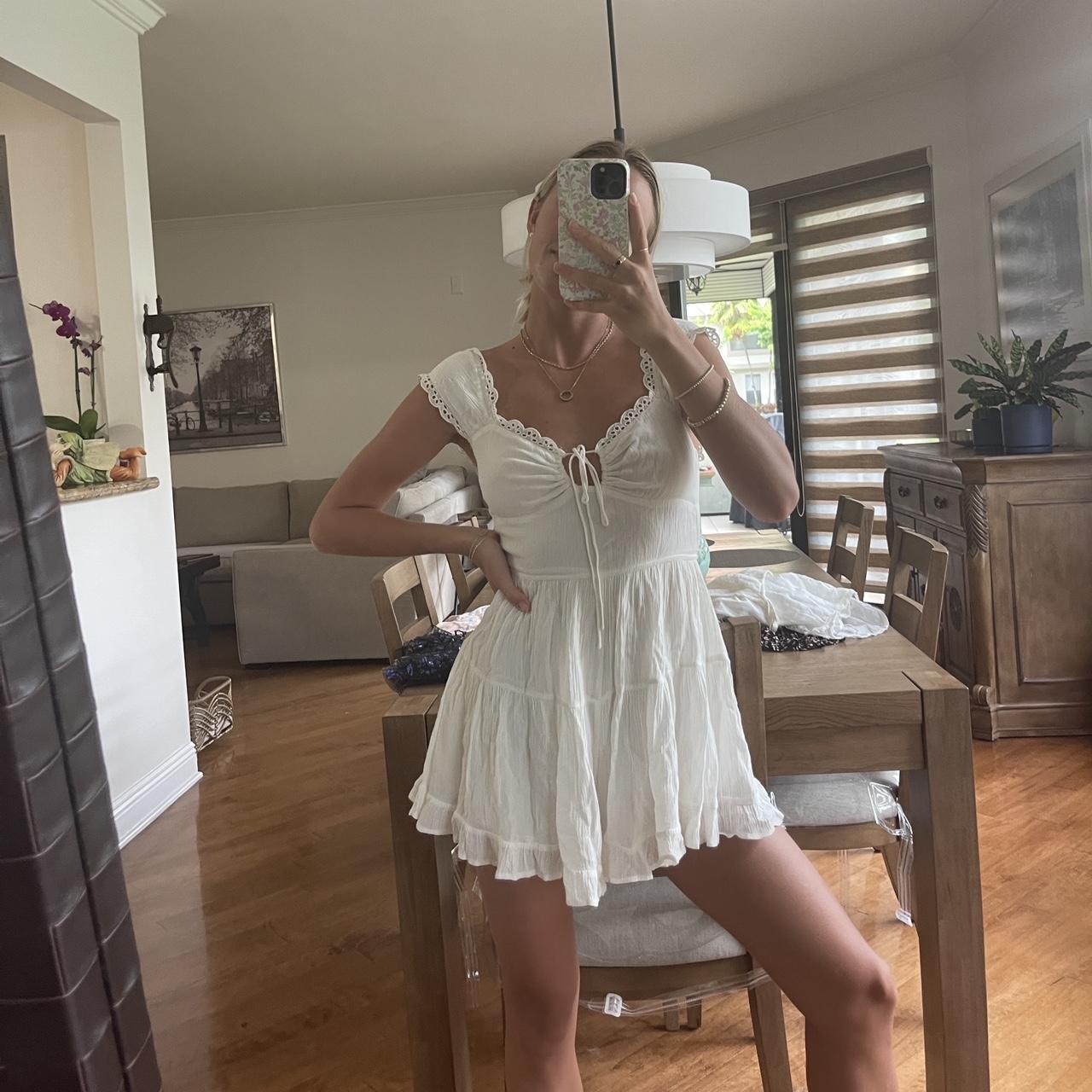 Mora girls white flowy romper #whiteromper #beachy... - Depop