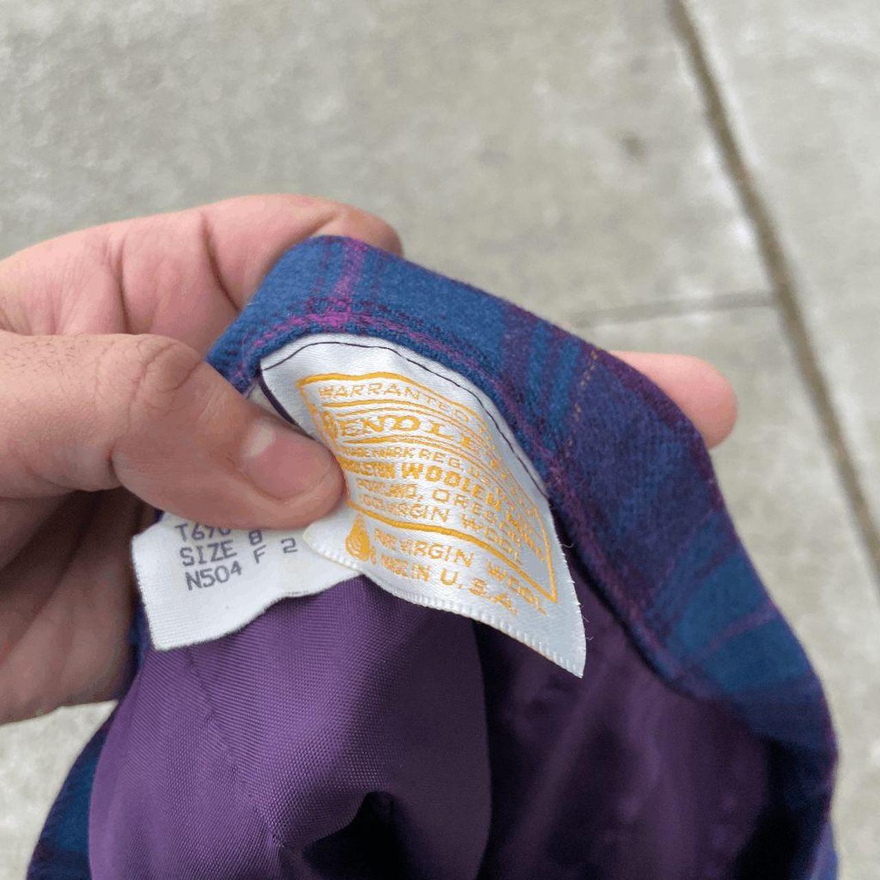 Pendleton Women's Purple and Blue Skirt | Depop