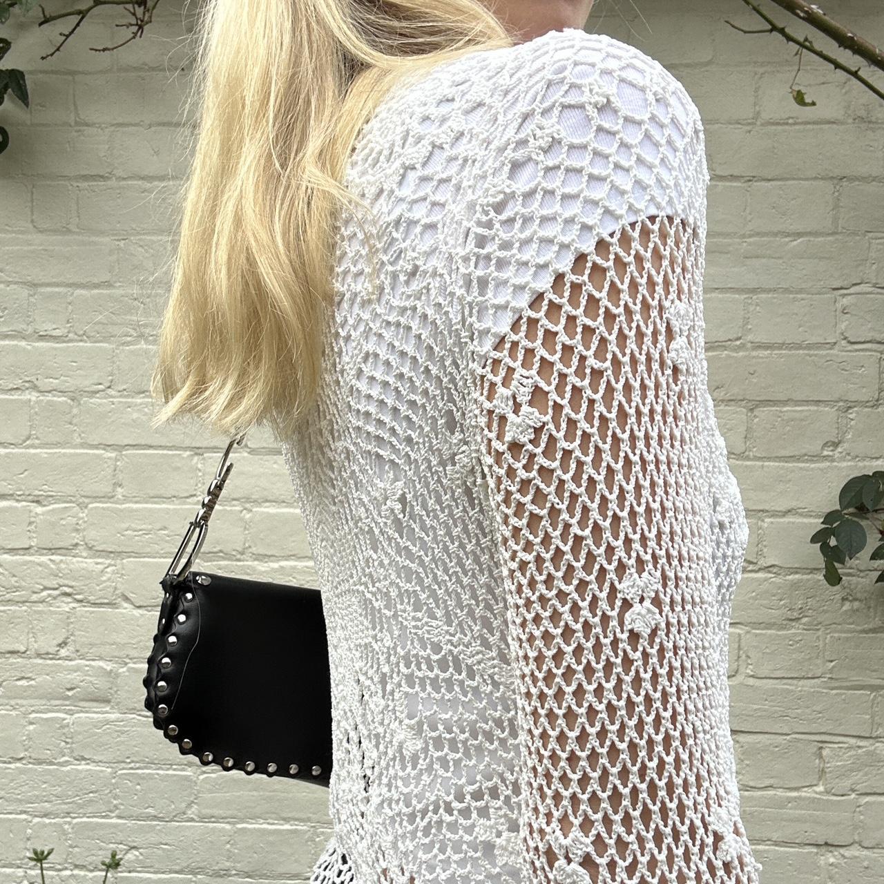 Vintage 00s crochet cardigan - fits like a size 6/8... - Depop