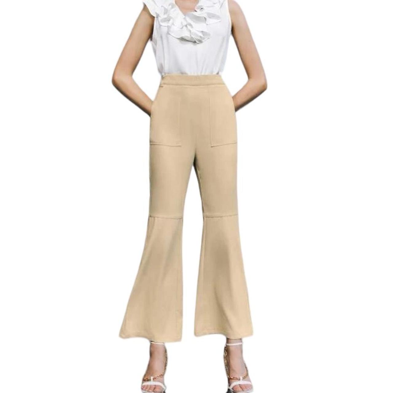 Shein slant patch pocket flare leg pants. Brand new... - Depop