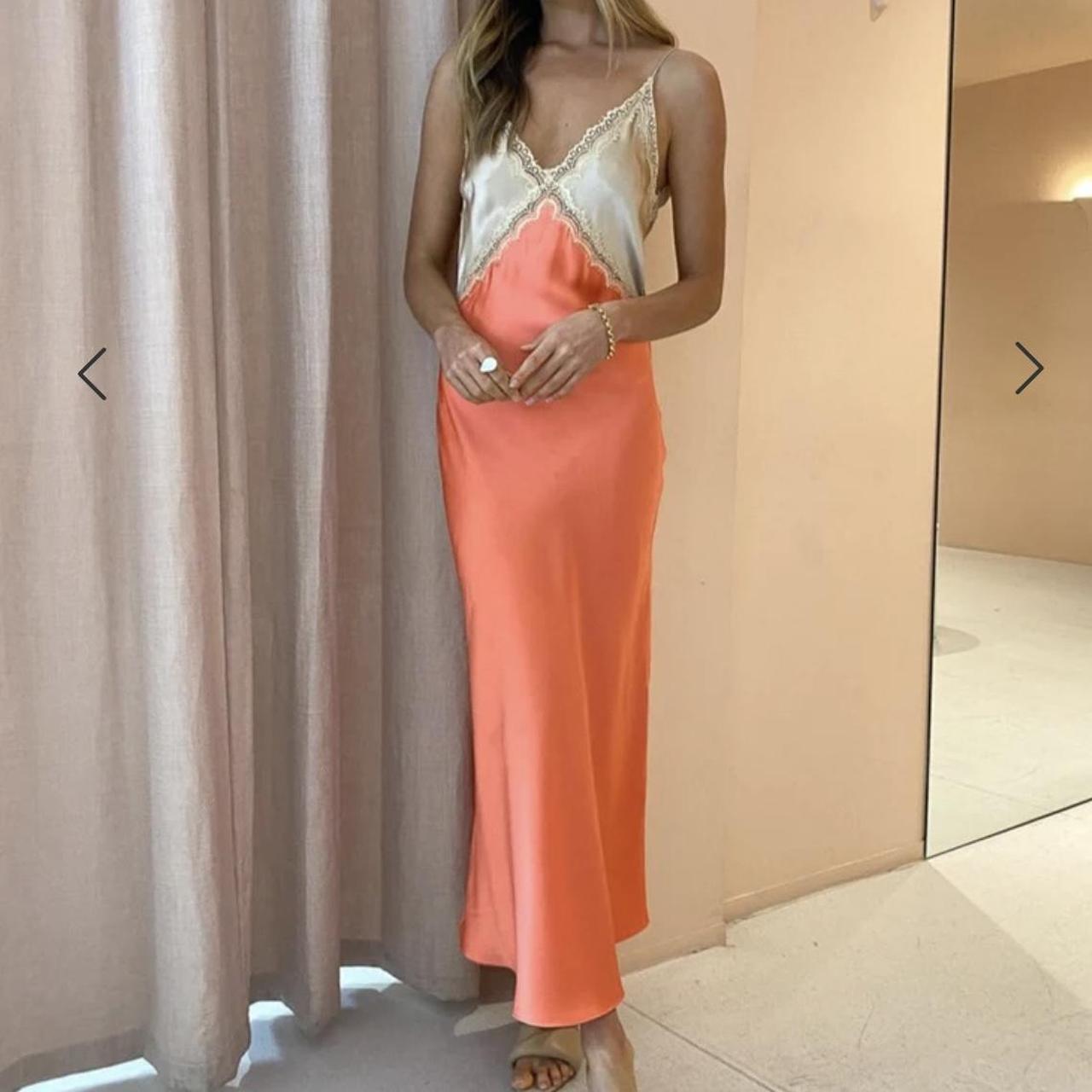 SELLING Ginia Sadie Dress in Almond/Coral Most... - Depop