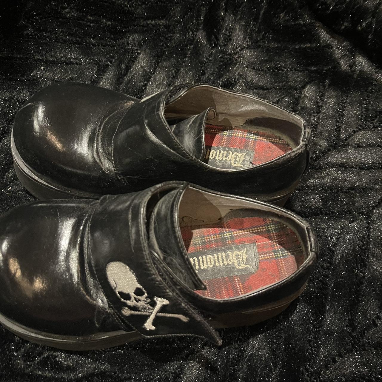 Demonia dank-108 skull patches Size 8 - Depop