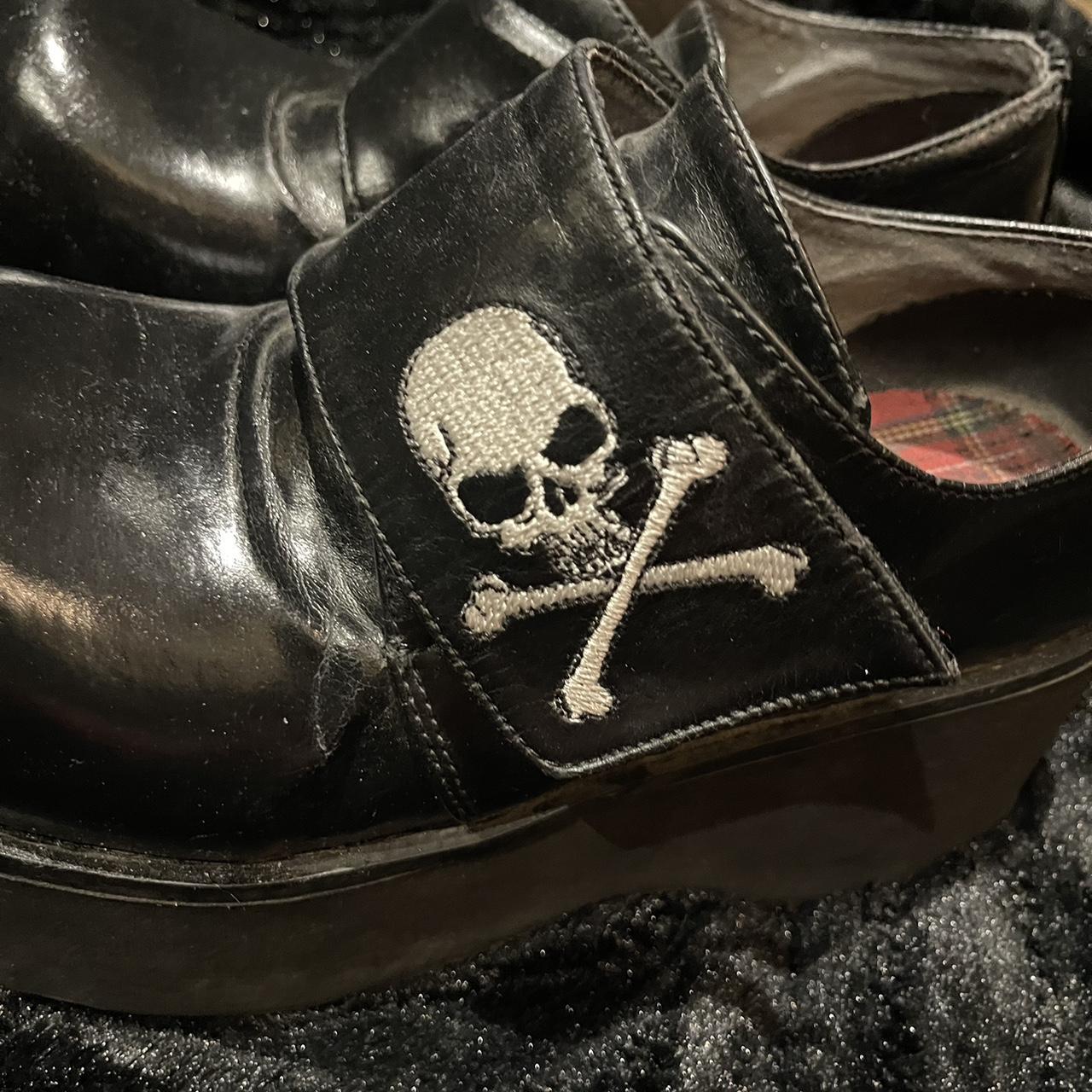 Demonia dank-108 skull patches Size 8 - Depop