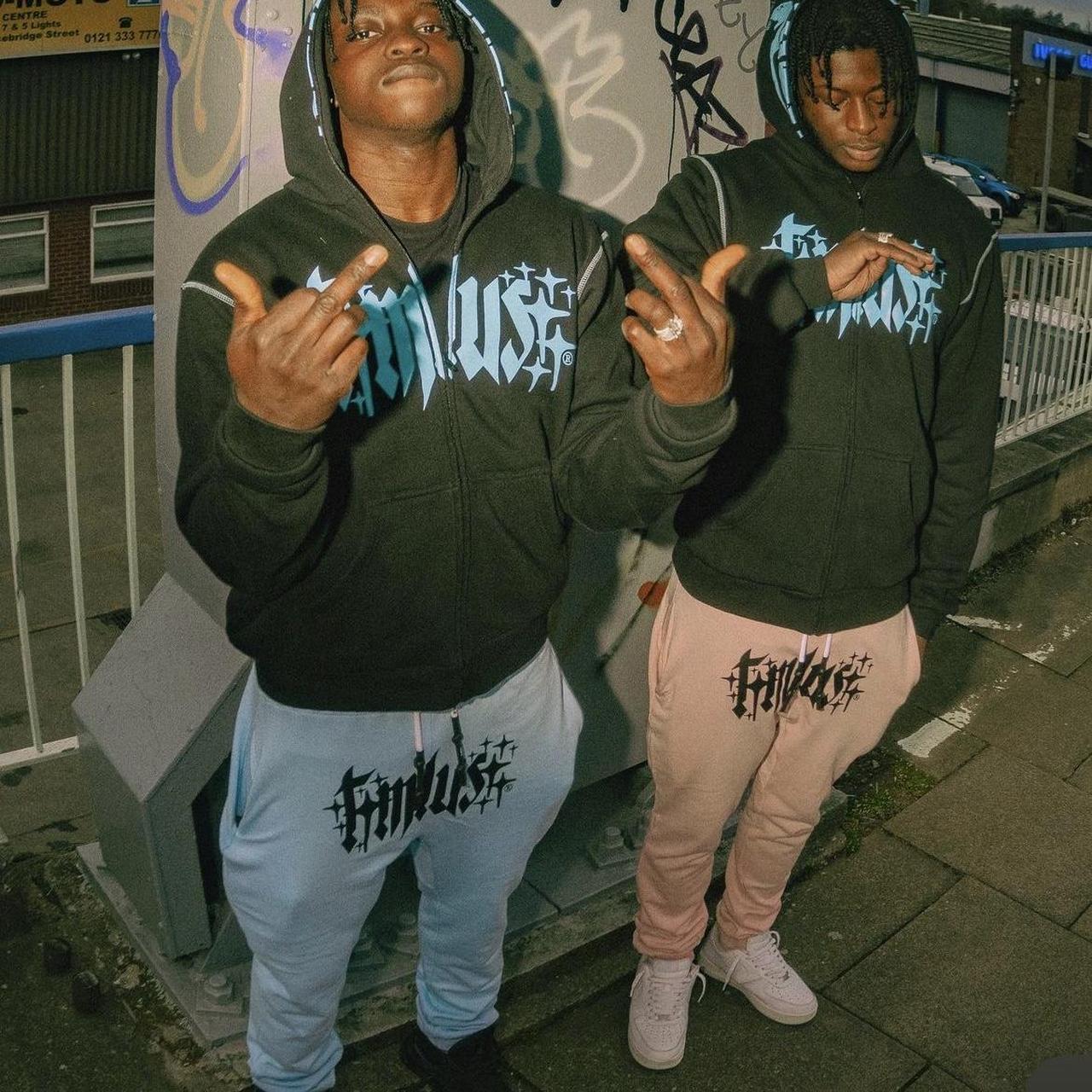 Navy Tymlus joggers from recent drop, Brand New With... - Depop