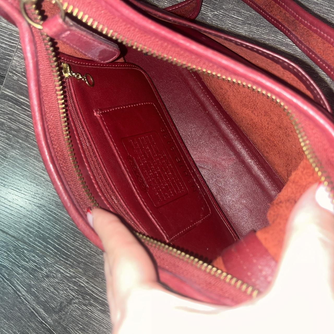 Vintage cherry red Coach bag in really great condition - Depop