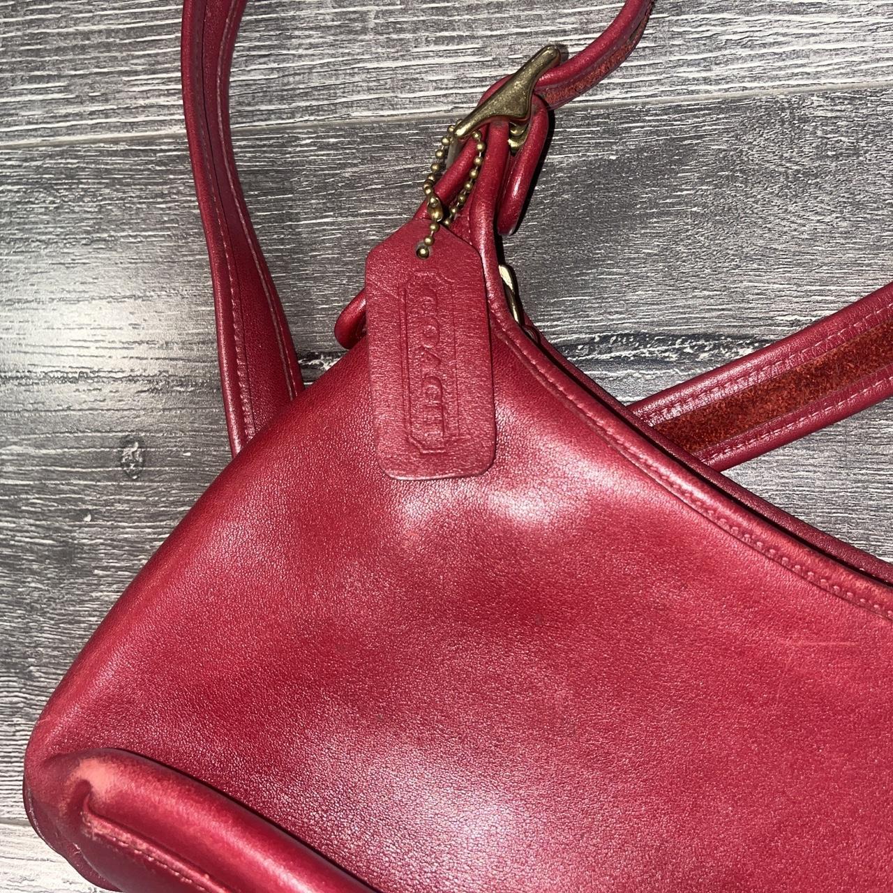 Vintage cherry red Coach bag in really great condition - Depop