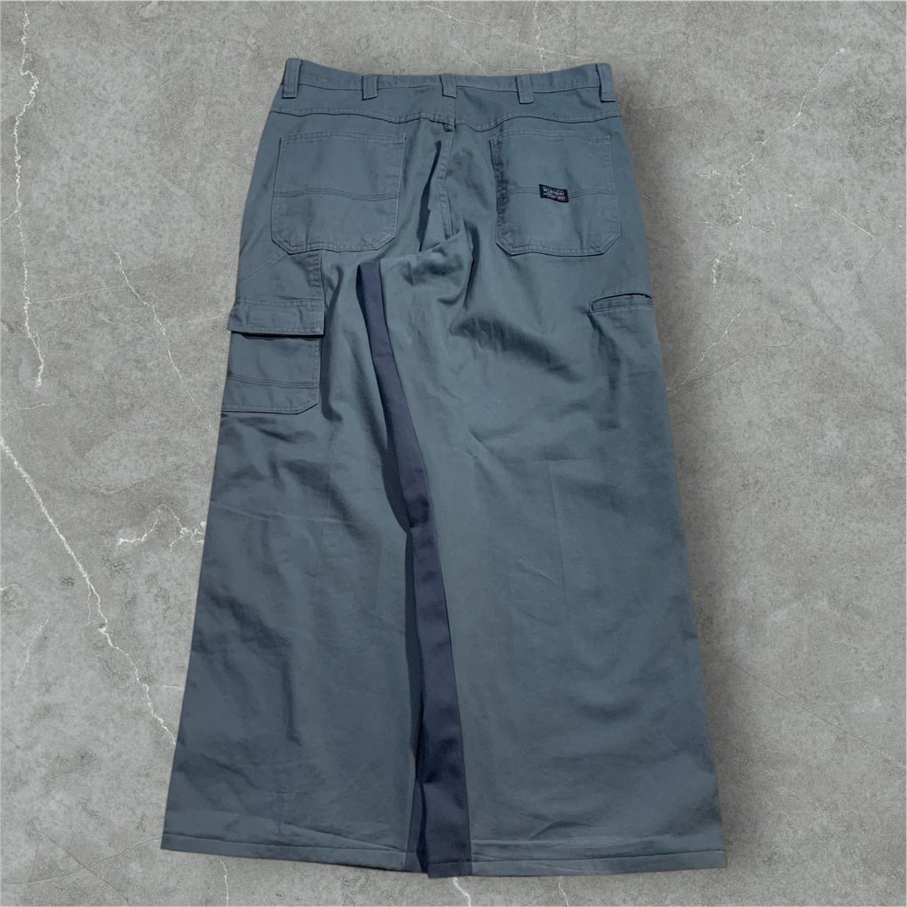 Reworked wide leg carpenter pants 36in waist 12 in... | Depop