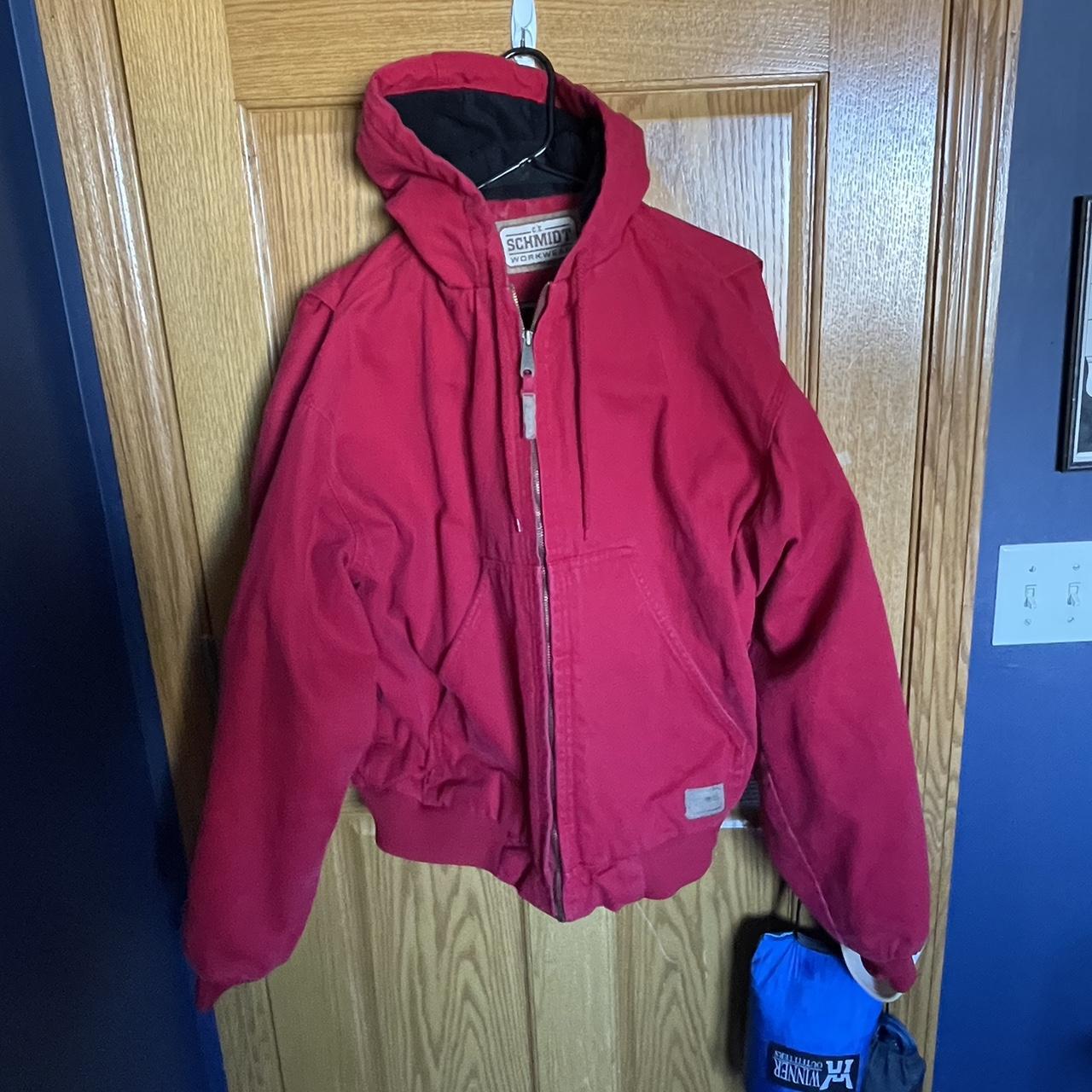 Red Schmidt fall jacket - Depop