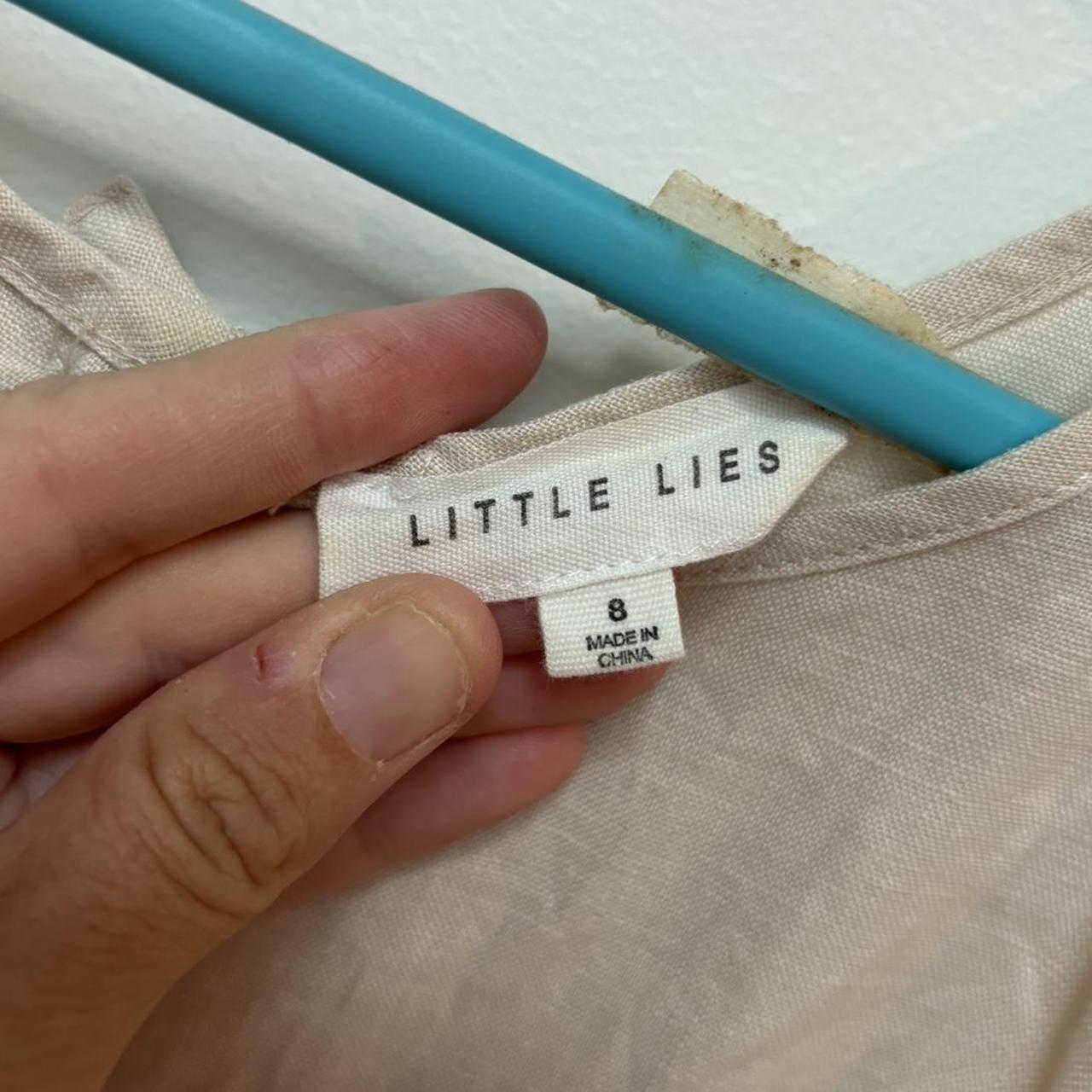 Little lies linen tank. Size 8. Worn once.... - Depop