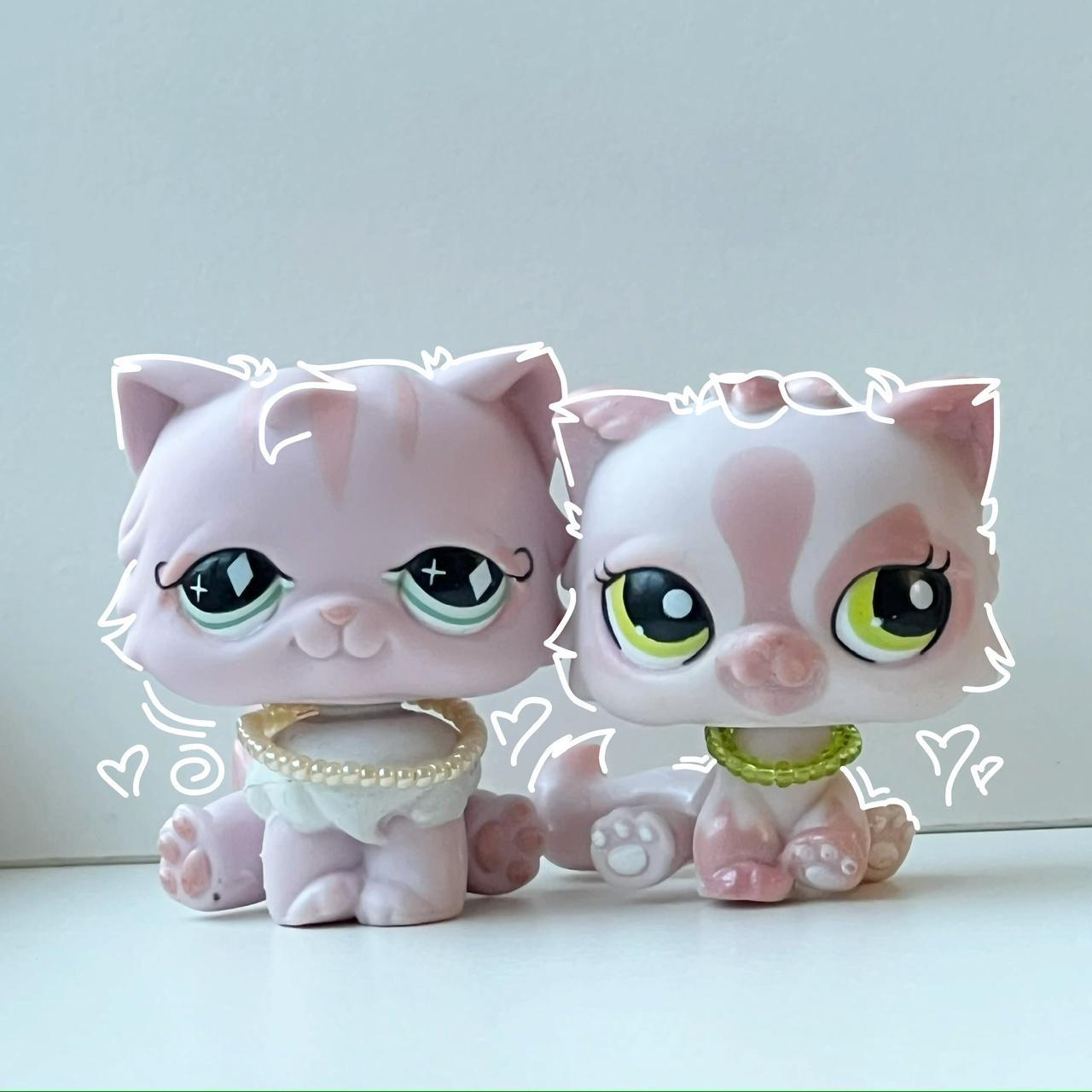 Littlest Pet Shop LPS #460 and #1083 with necklaces... - Depop