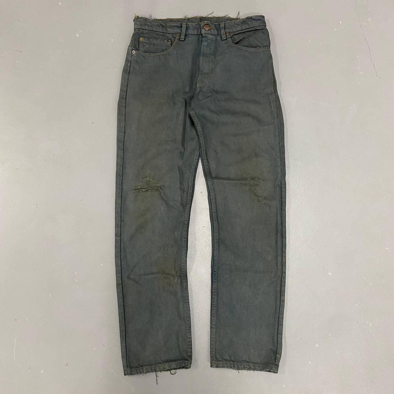 90s Distressed Green Levis 501 Due to the secondhand... - Depop