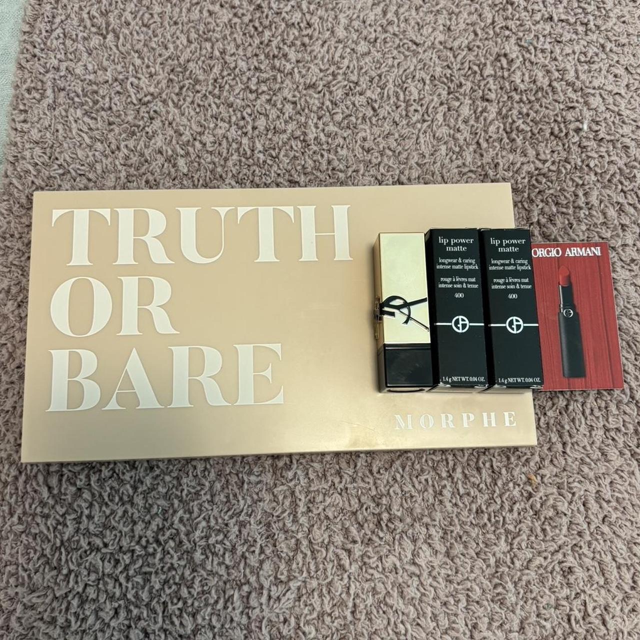 Makeup bundle of a morphe Truth or Bare eyeshadow... - Depop