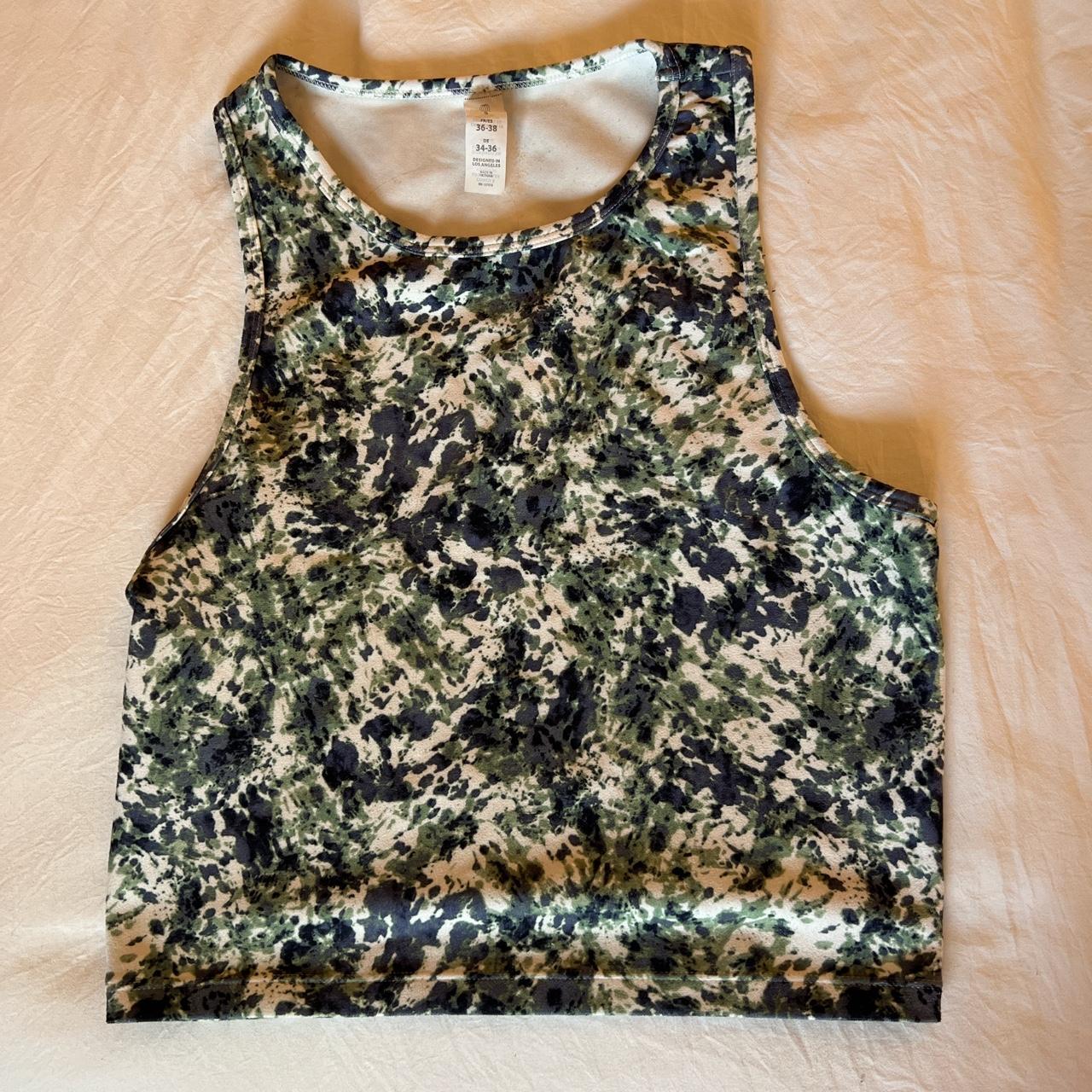 Balance Collection Women's Green and Blue Vest | Depop