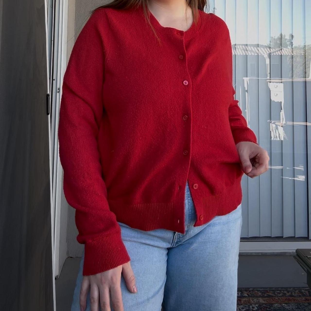 Old navy red cardigan. Only worn twice | Depop