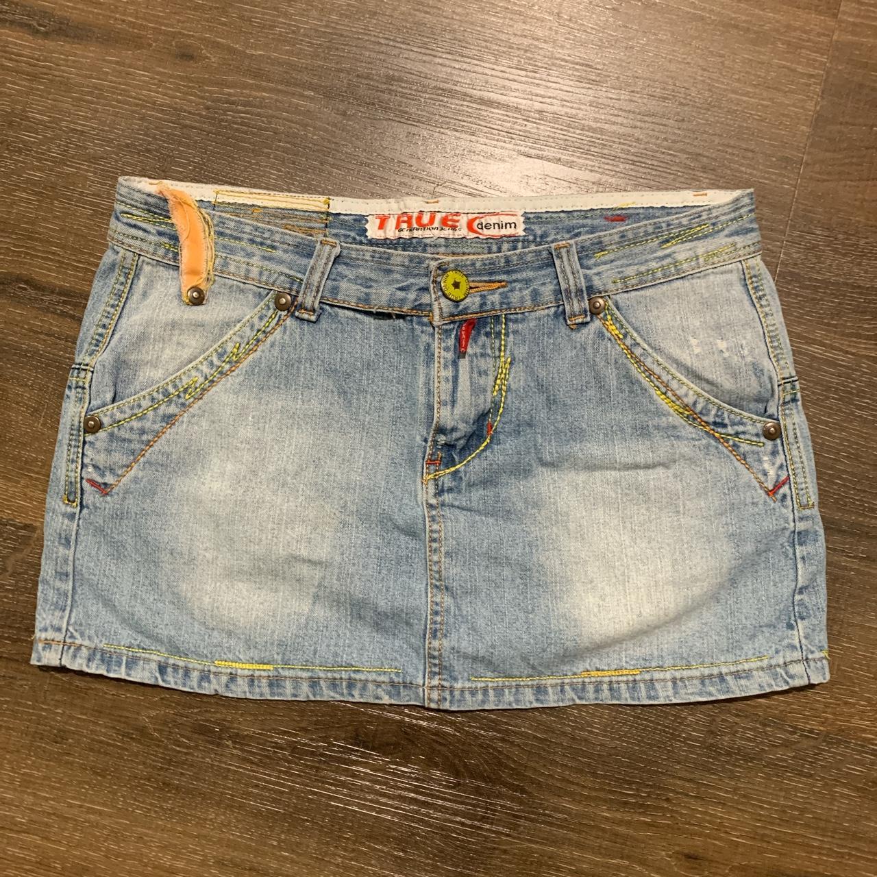 Vintage True Generation denim skirt Very mini (12... - Depop
