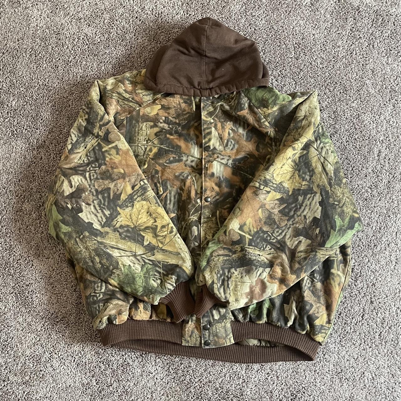 Realtree Men's Green and Brown Jacket | Depop