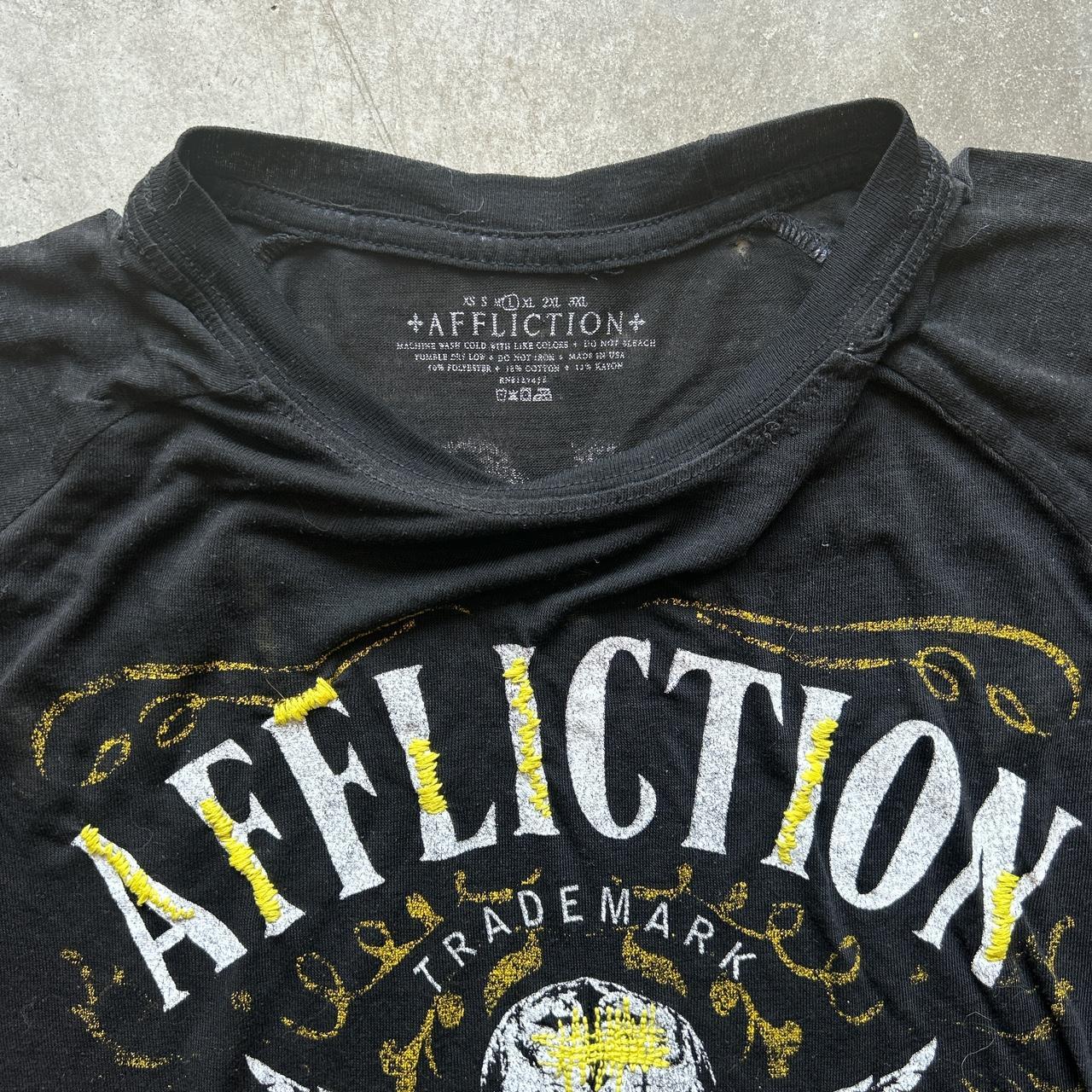Affliction live fast long sleeve shirt size large... - Depop
