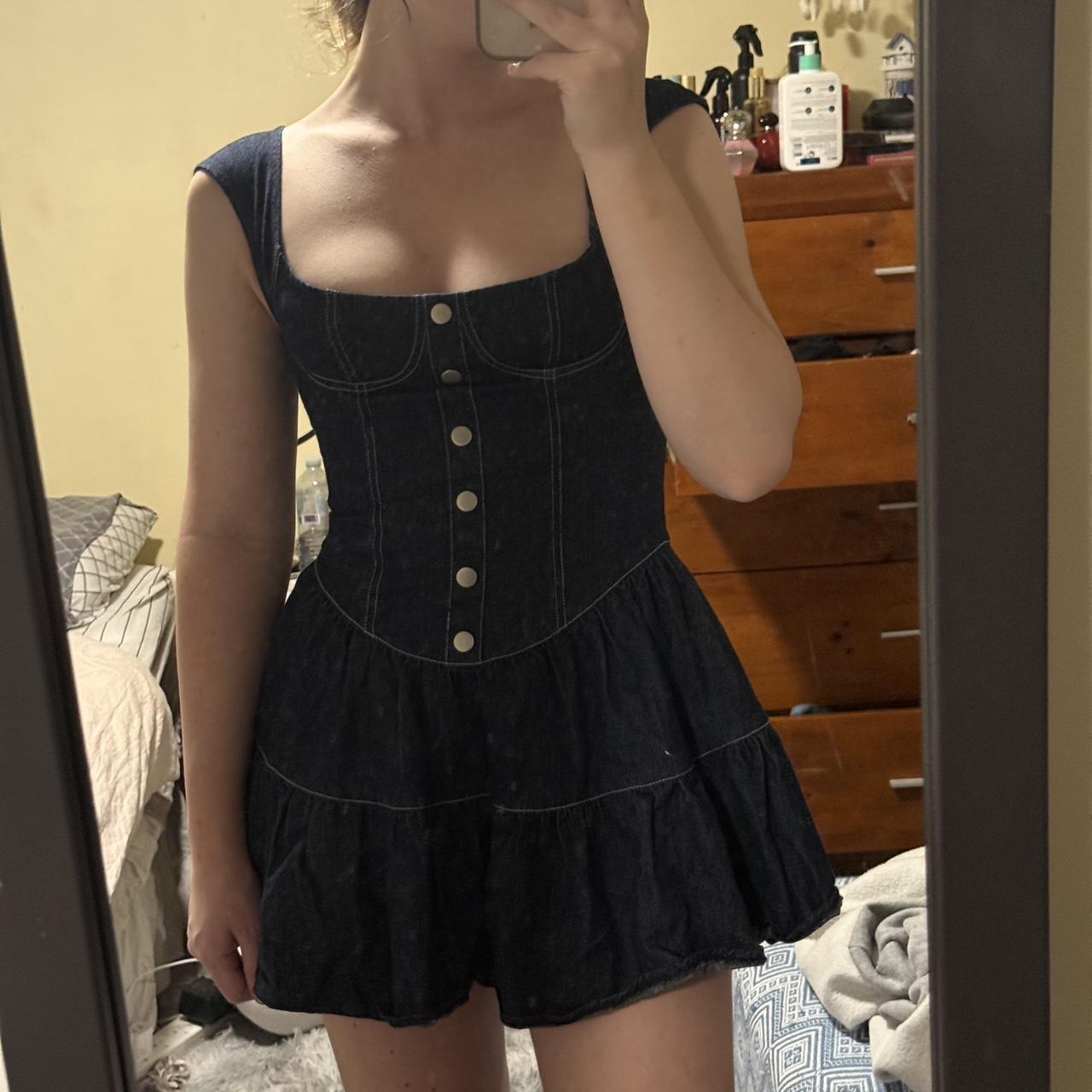 Peppermayo Exclusive - Isabella Denim Bustier Dress... - Depop