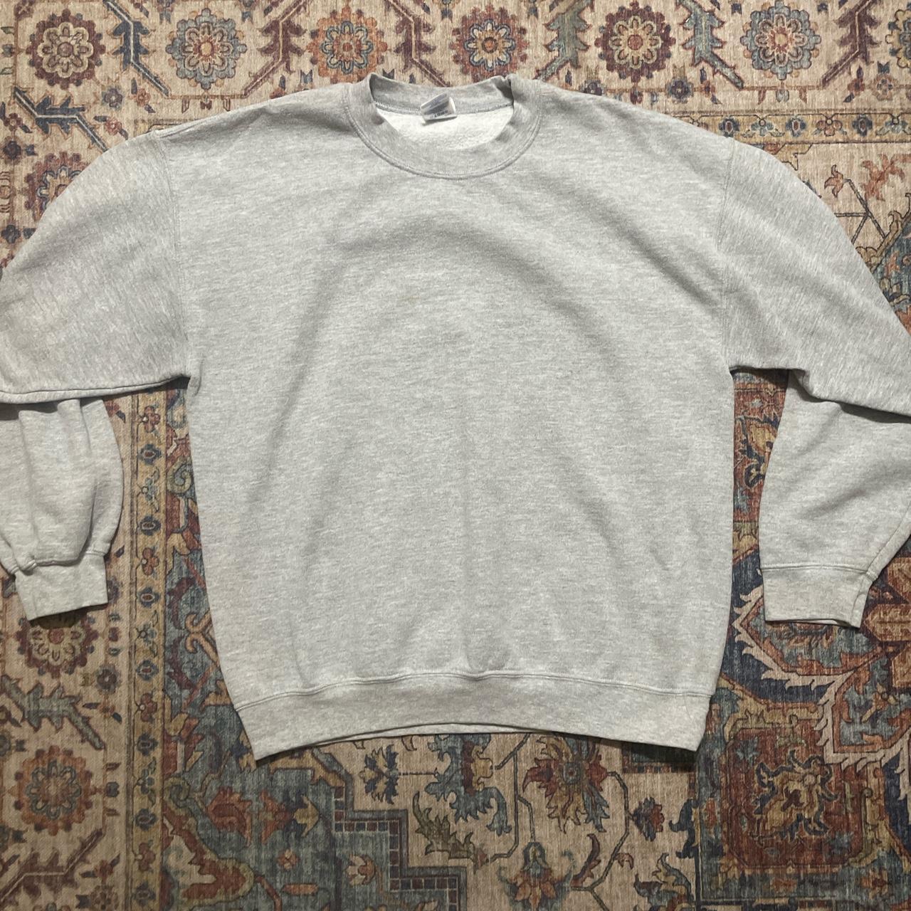 vintage blank crewneck tagged L fits tts good... - Depop