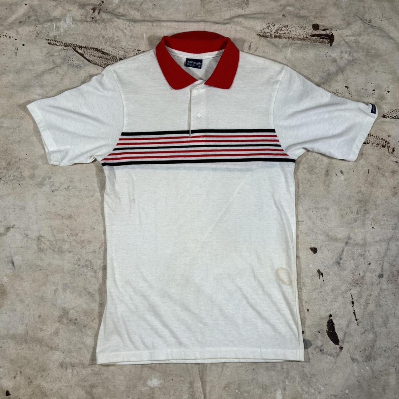 vintage 70s wrangler cotton button polo collared... | Depop