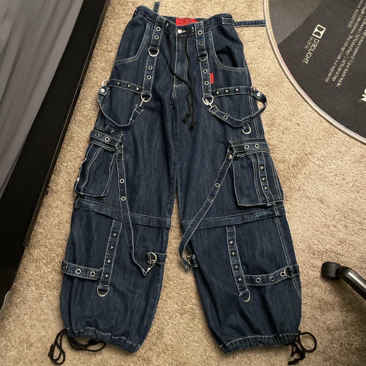 Tripp NYC indigo denim supa g crazy awesome pants... - Depop