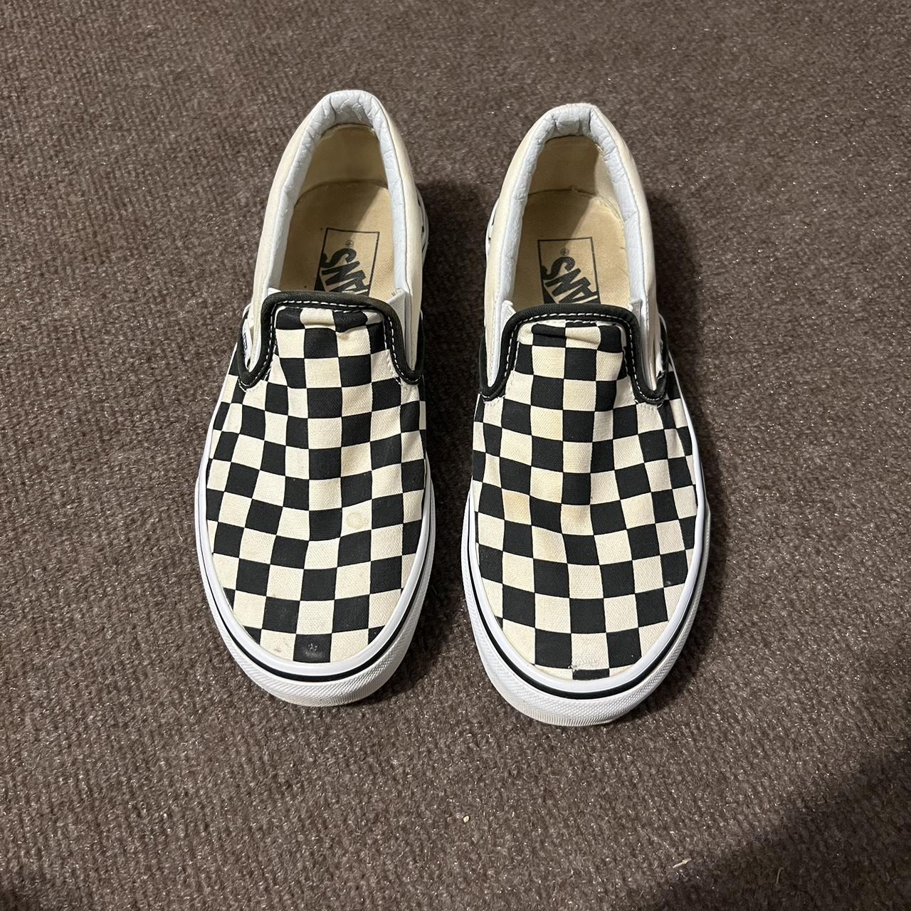 Checkered Vans size 6 - Depop