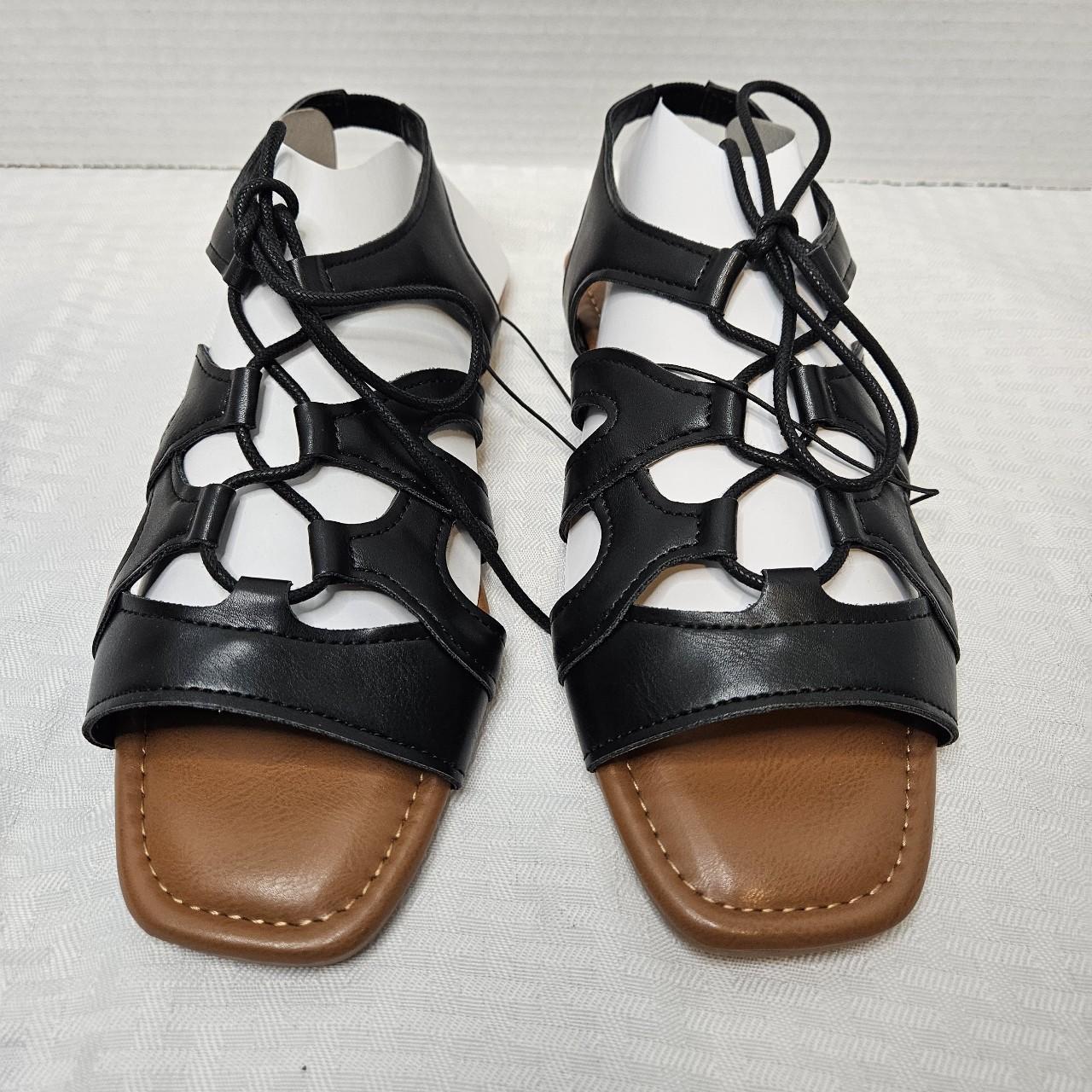 Ana Kane gladiator black and tan sandals new, never... - Depop