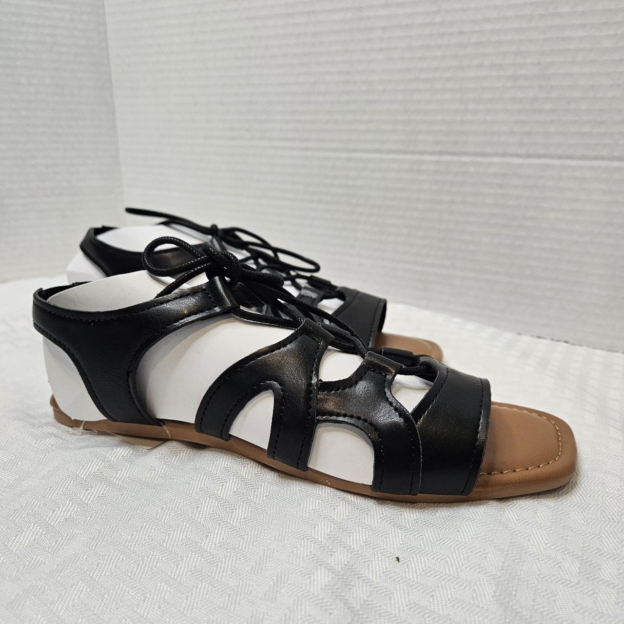 Ana Kane gladiator black and tan sandals new, never... - Depop