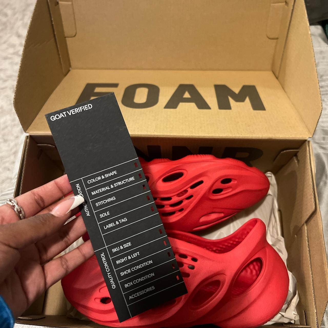 Vermilion yzy foam runners Size men’s 5 Worn 2x... - Depop