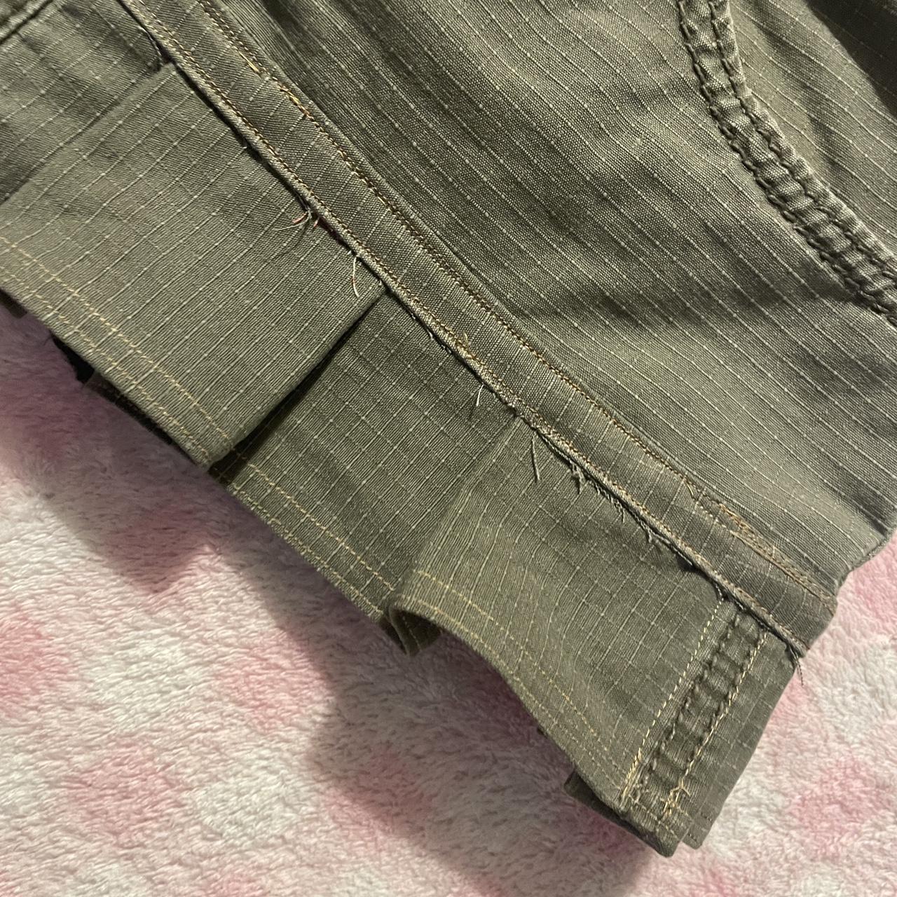 reworked/upcycled 2000s army green extreme cargo... | Depop