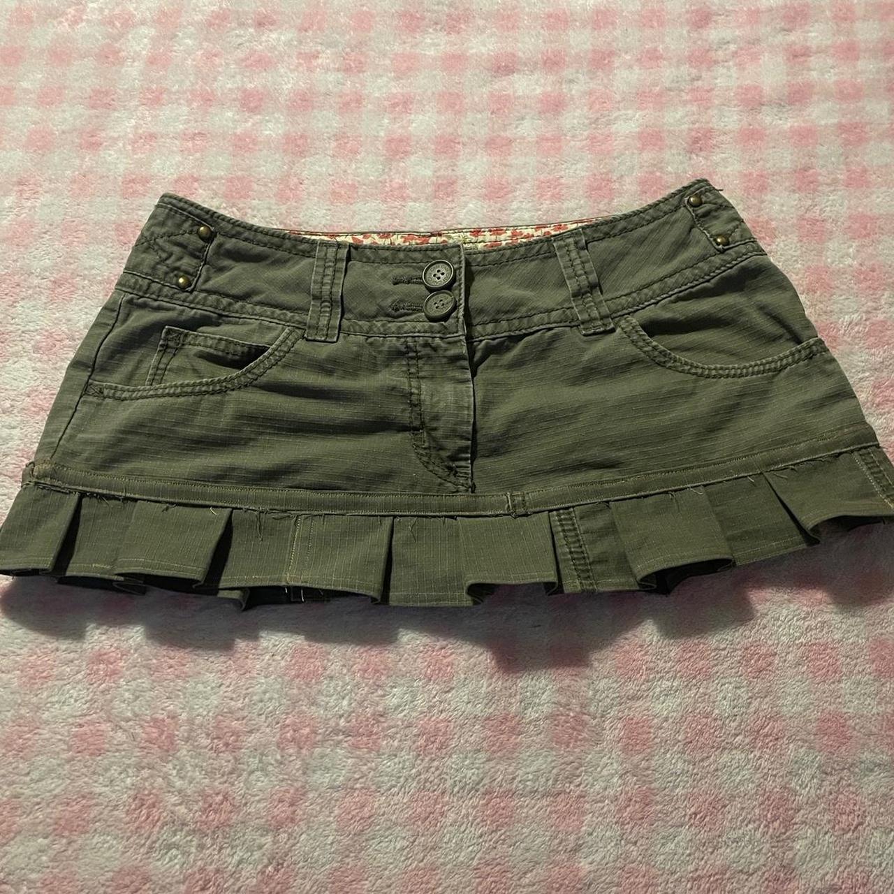 reworked/upcycled 2000s army green extreme cargo... | Depop