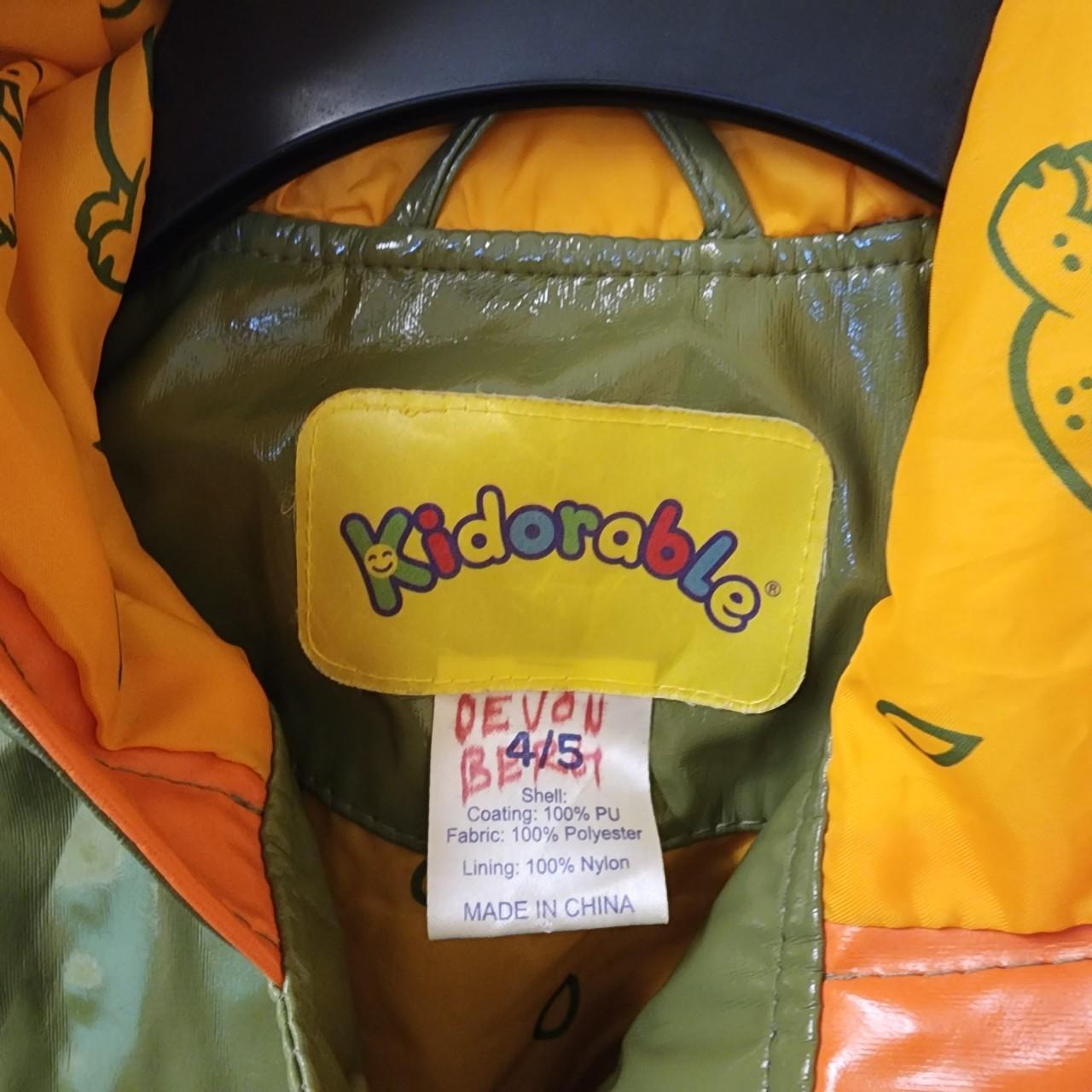 Kidorable Dinosaur Rain Jacket Coat Size... - Depop