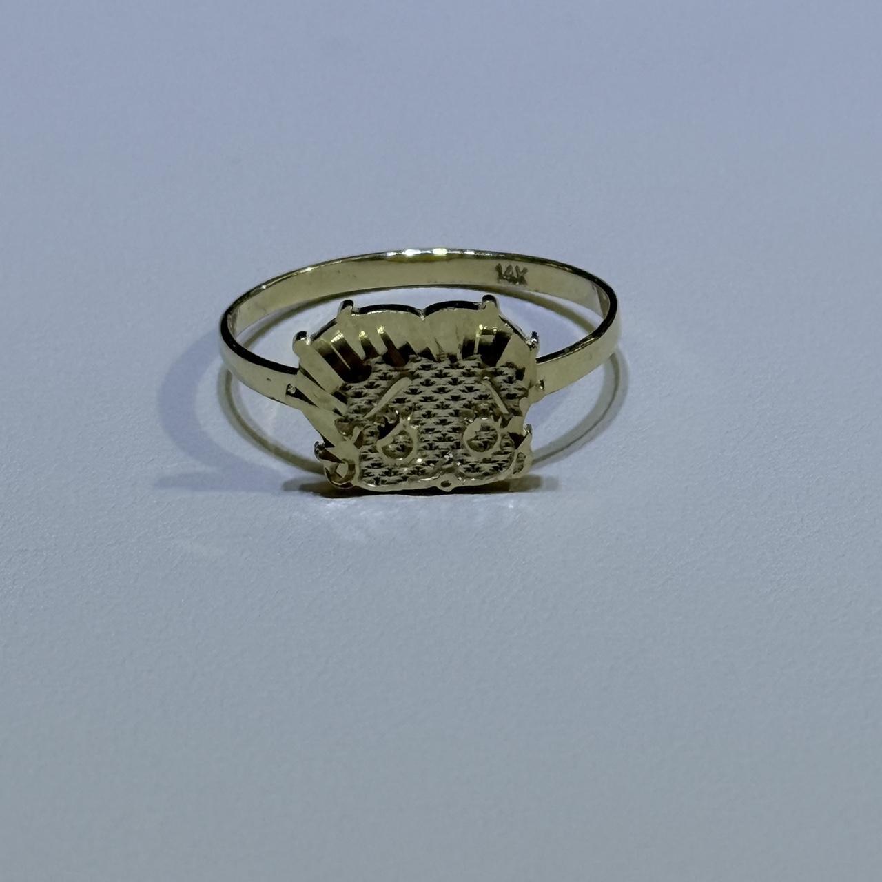 14k yellow gold Betty Boop ring size 7 1/4 #jewelry | Depop
