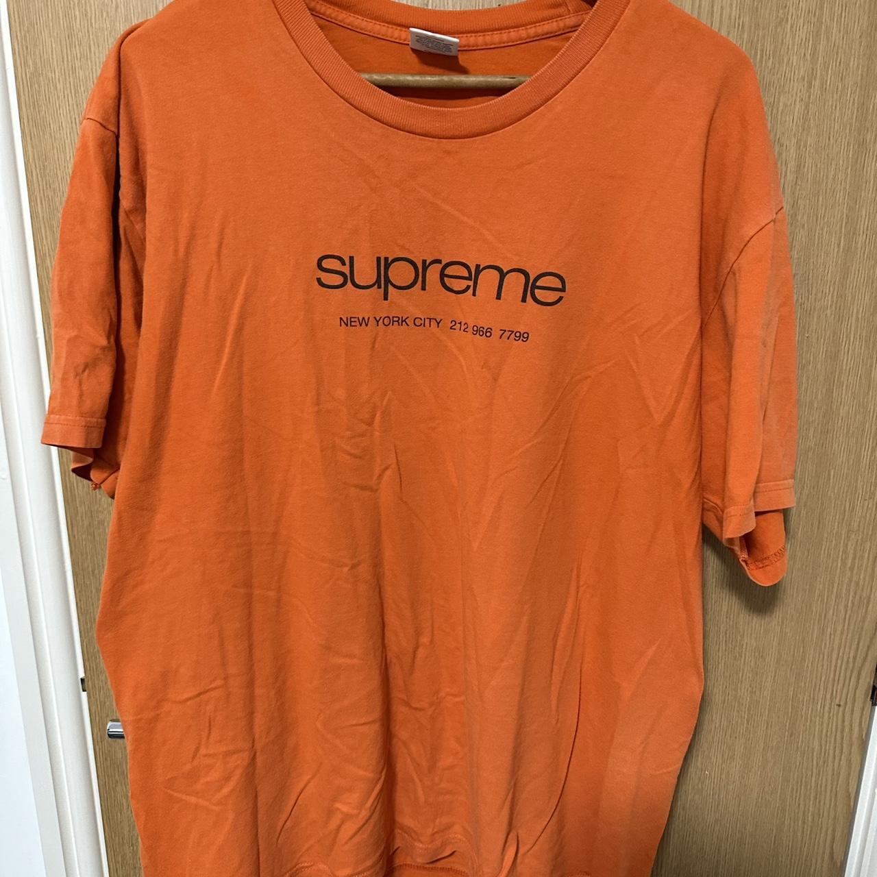 Orange XL Supreme Tee #supreme #supreme t-shirt - Depop