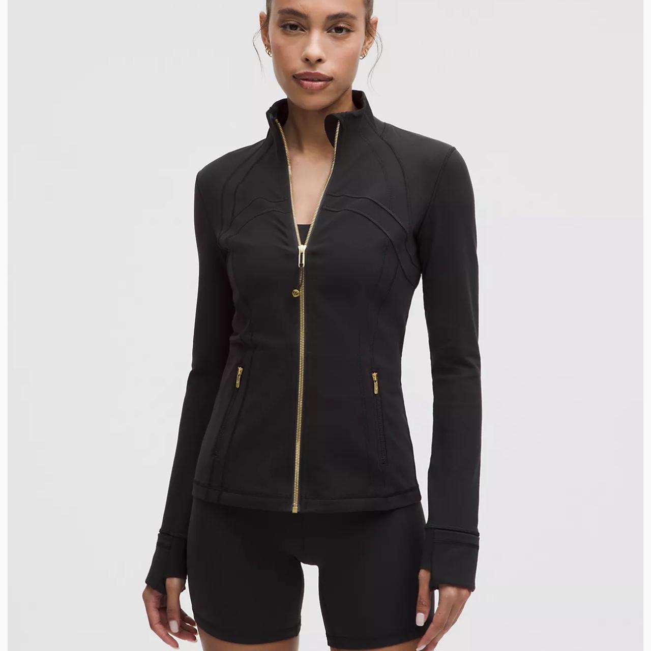 Black & Gold lululemon Define Jacket Luon... | Depop