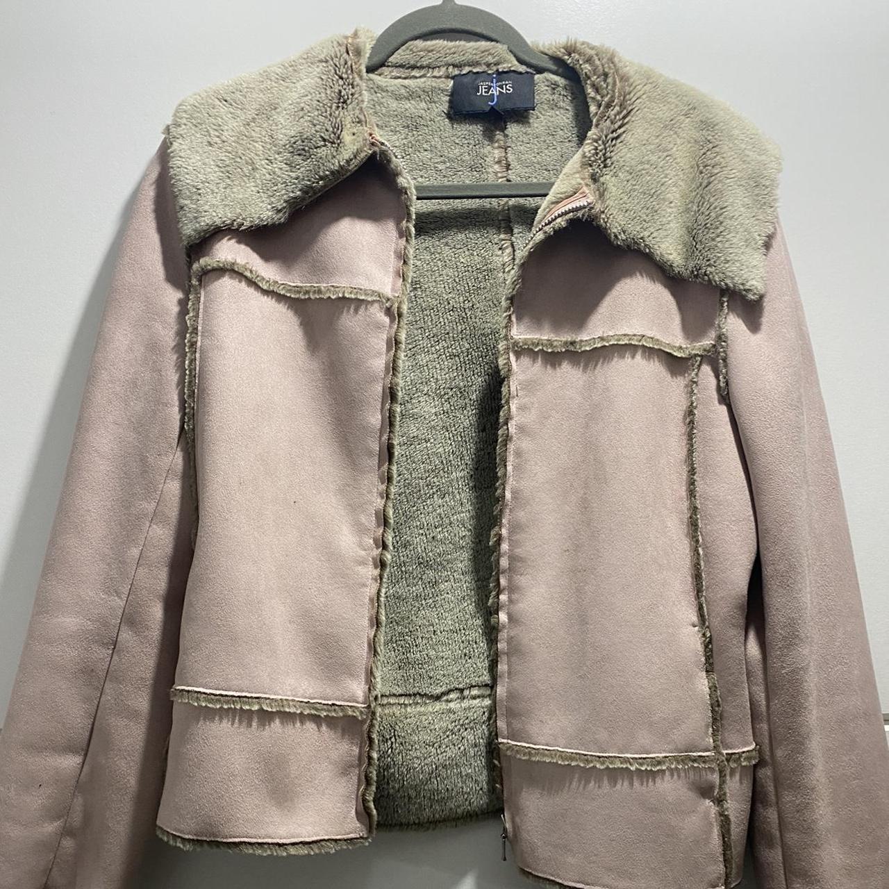 JASPER CONRAN DUST PINK SUEDE AVIATOR JACKET💓 SIZE... - Depop