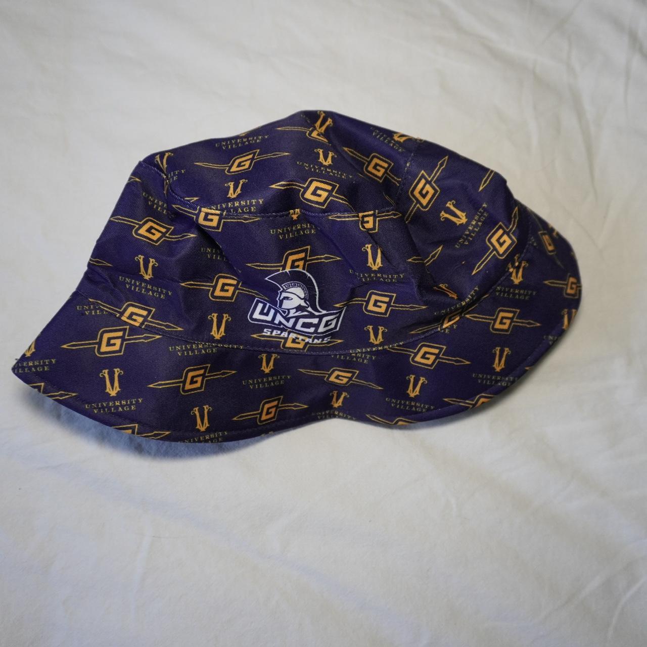 UNCG Spartans navy and yellow bucket hat - Depop