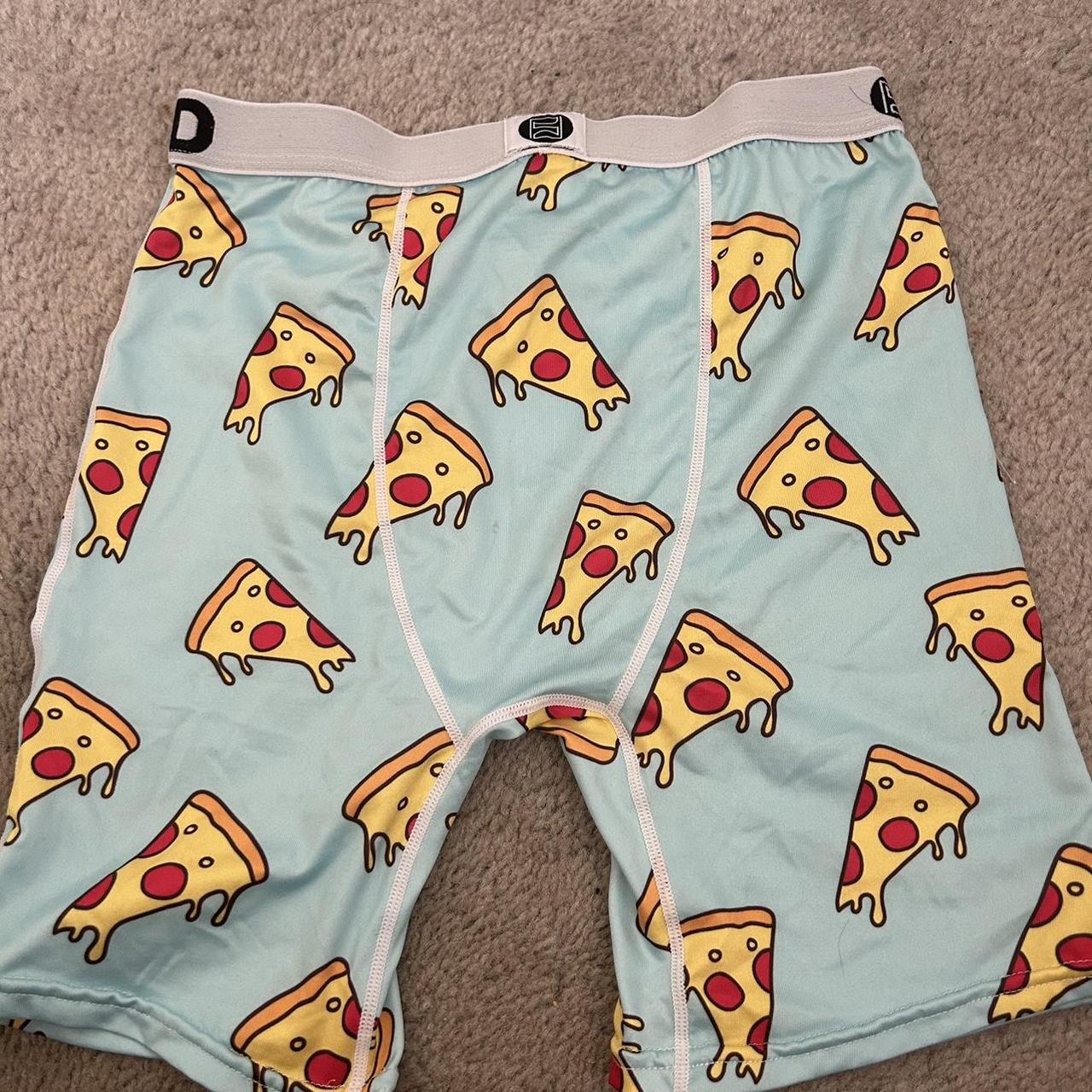 PSD teal pizza boxers #psd - Depop