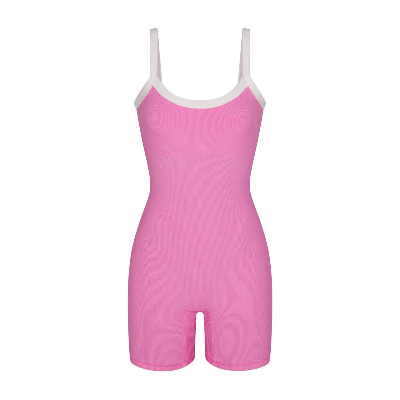 Skims Ringer Scoop Onesie Pink Blush Small New Depop