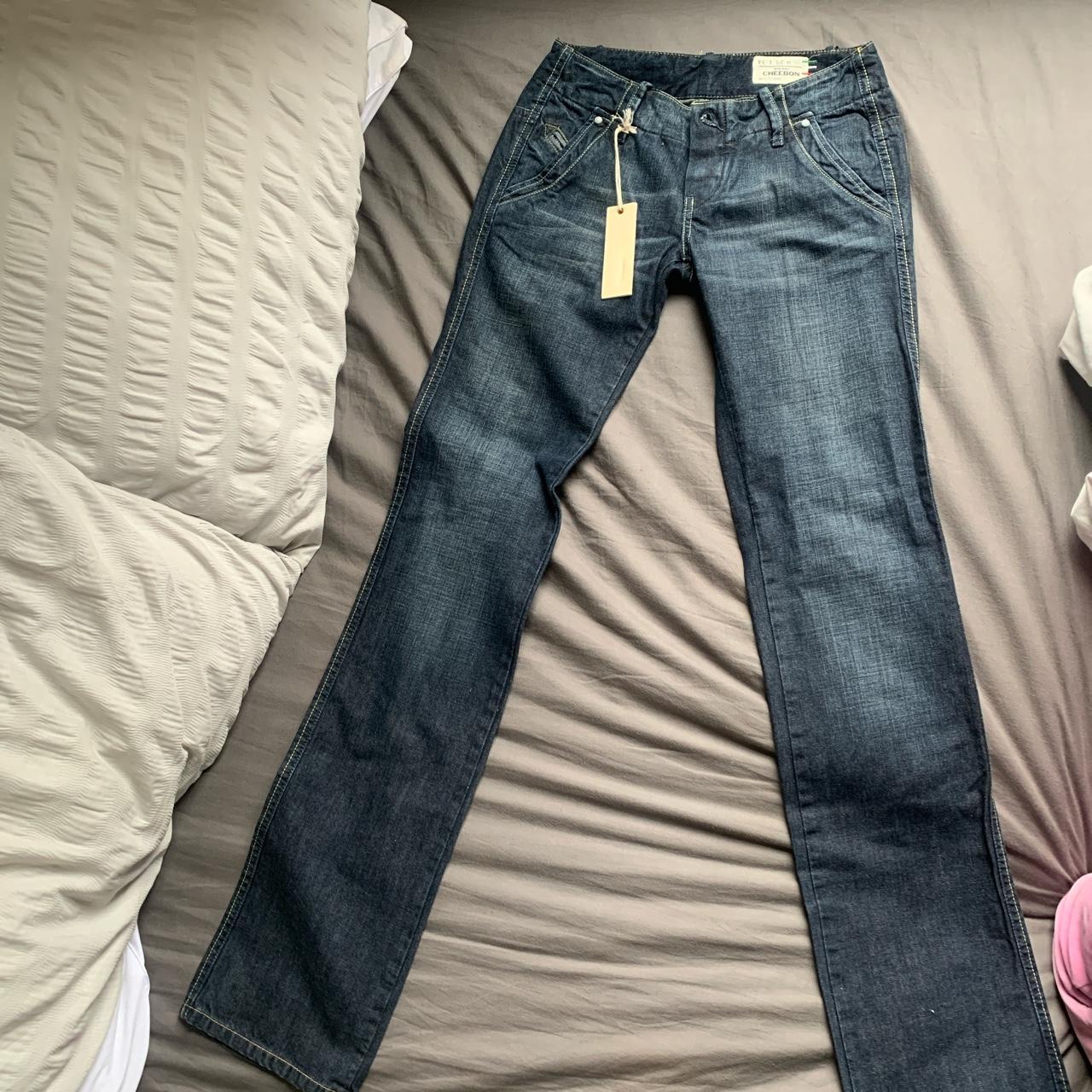 Brand new diesel dark wash low rise jeans W25 L33 Y2k - Depop