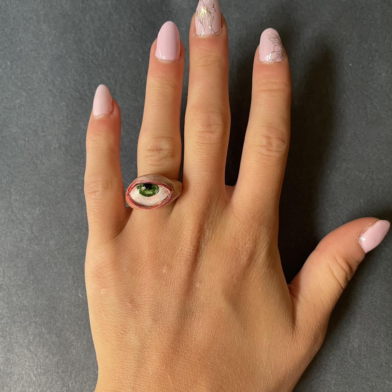 Eye shaped ring dm for custom color and size... - Depop