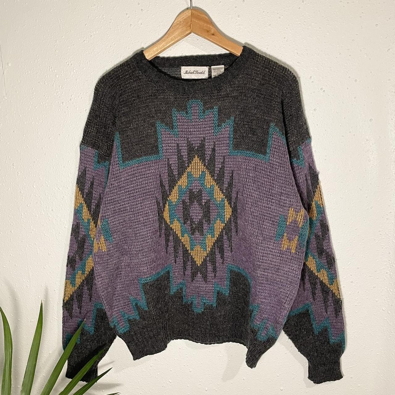 Vintage Aztec Sweater ️ • Size adult L • In good... - Depop