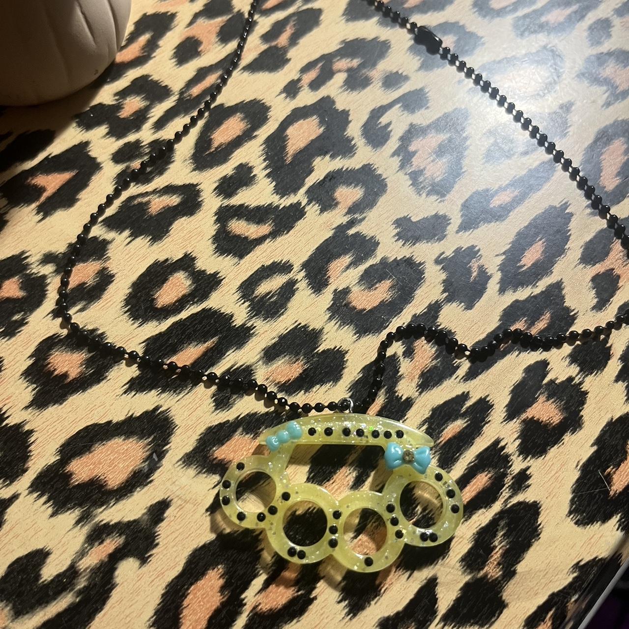 Unisex brass knuckles necklace chain. Brand new... - Depop