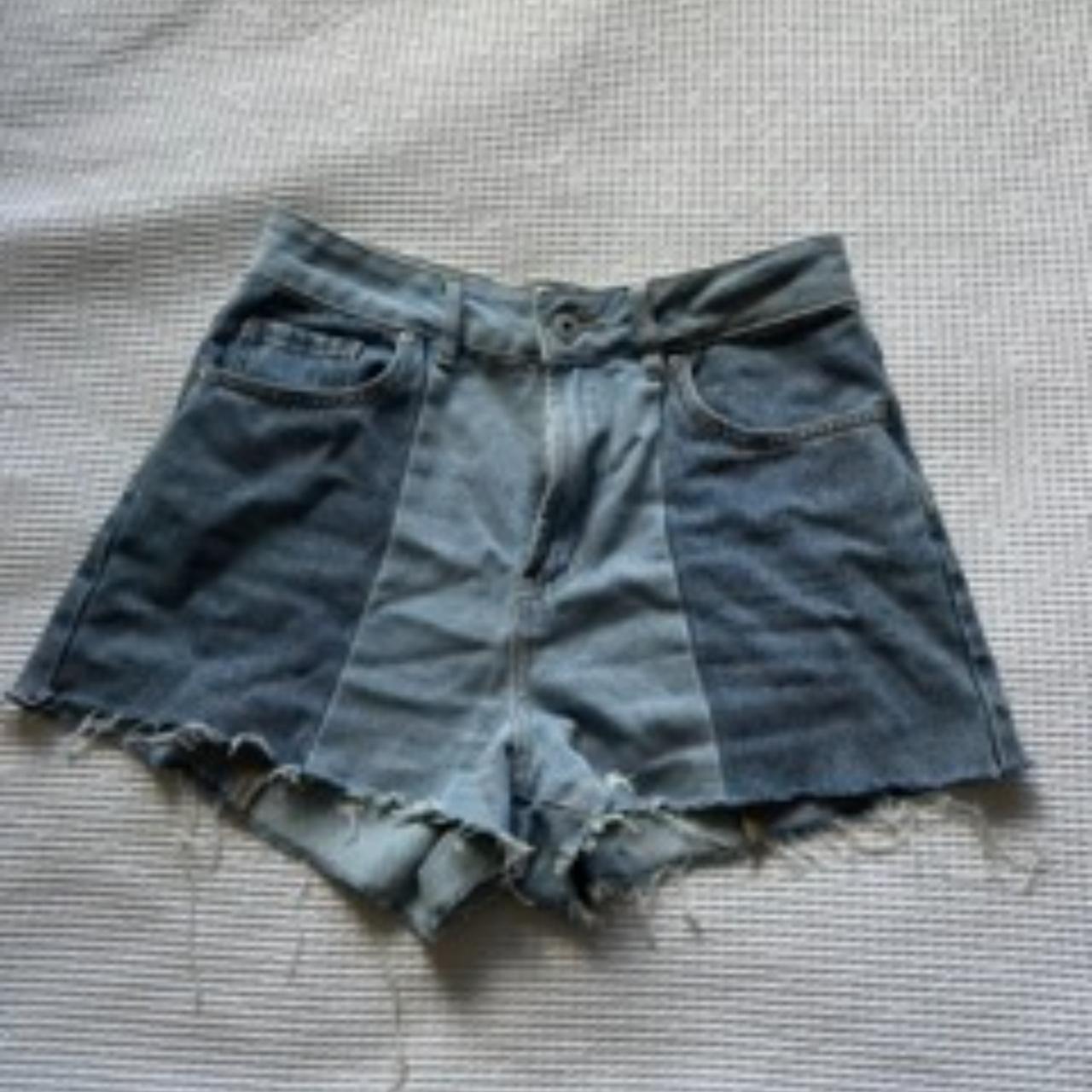 factorie high waisted denim shorts - size 8 - Depop