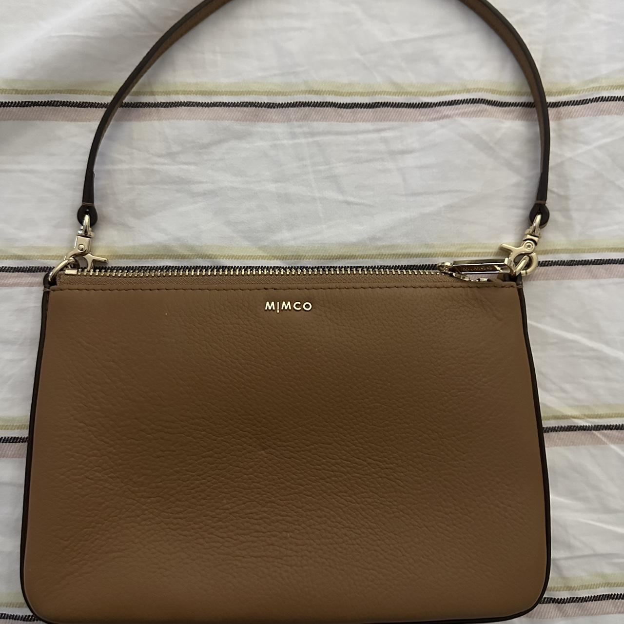 TAN/BROWN SMALL MIMCO BAG - Depop
