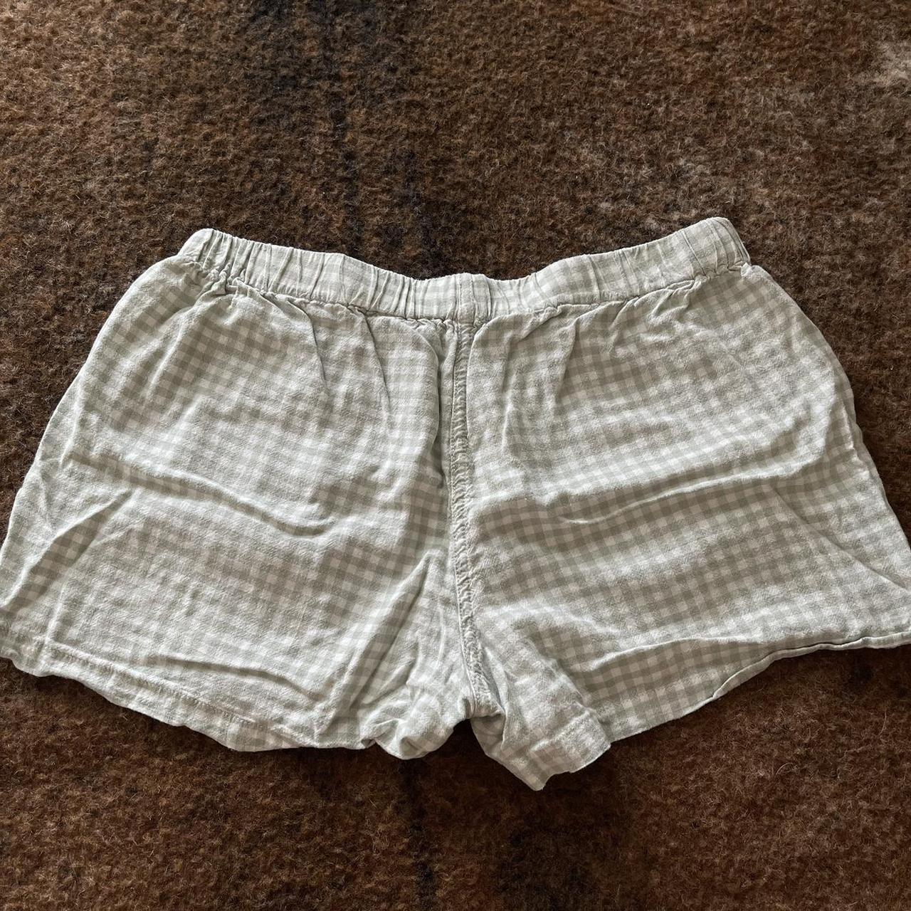 Brandy Melville plaid boxer shorts no stains or... - Depop