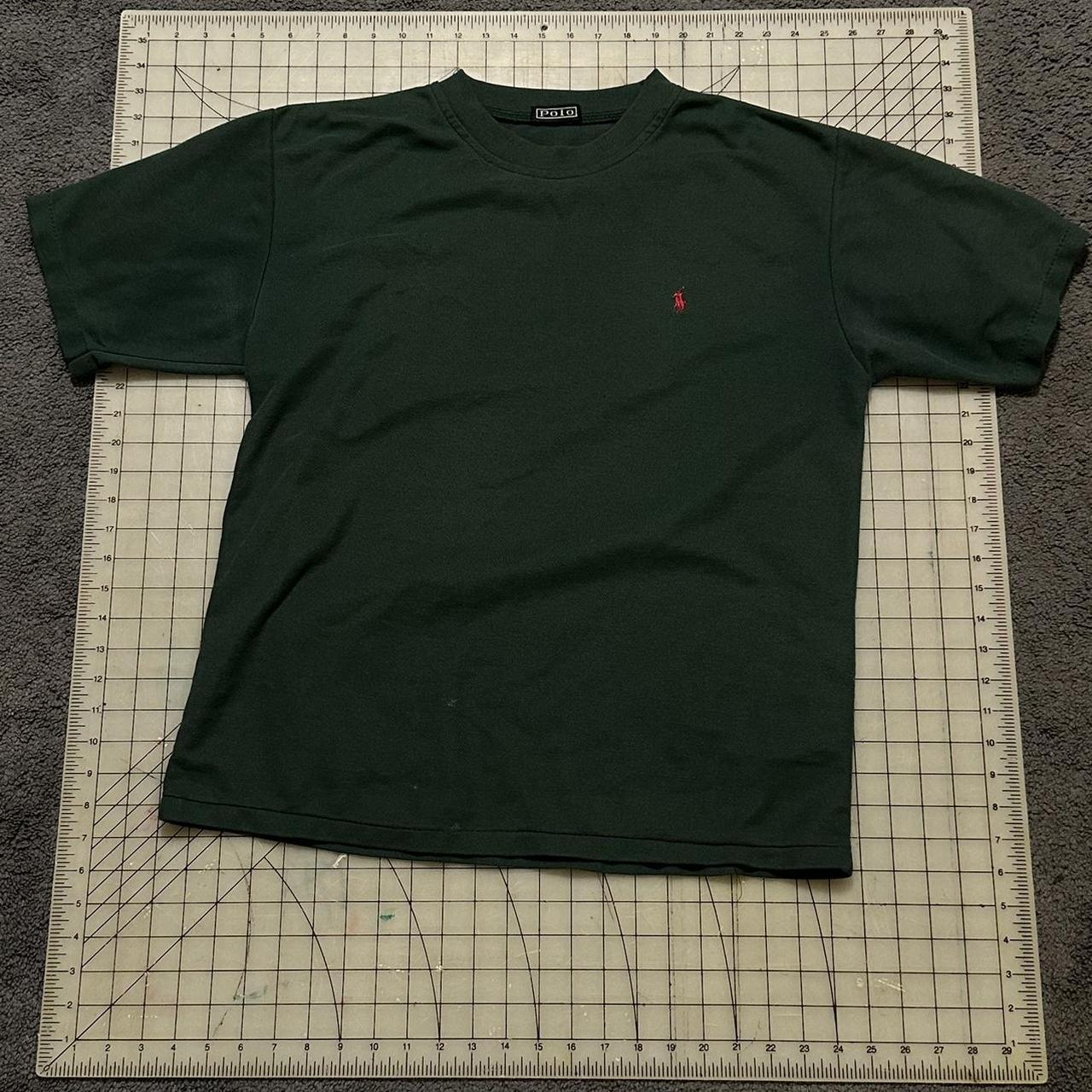Polo Men's Green and Red T-shirt | Depop