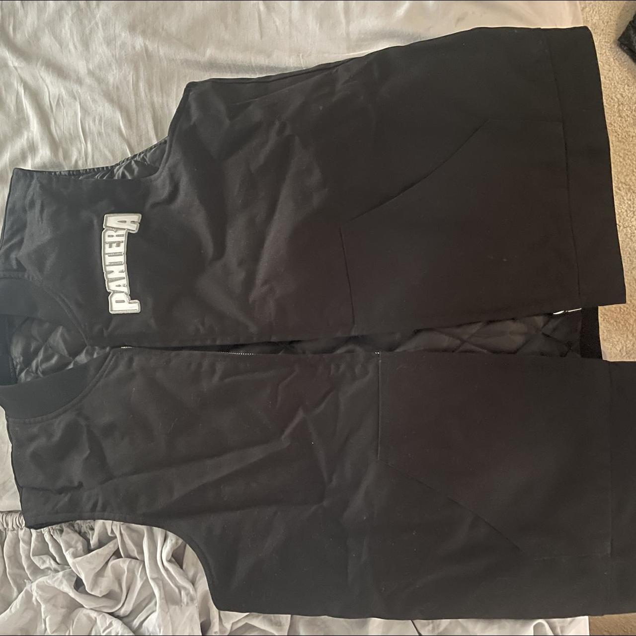 PANTERA ZIP UP VEST LARGE EMBROIDERED. NO PAYPAL DO... - Depop