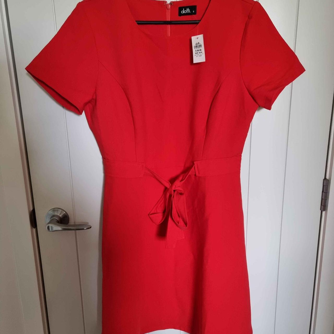 Dotti Red Dress with a Tie-able Bow. Never worn... | Depop