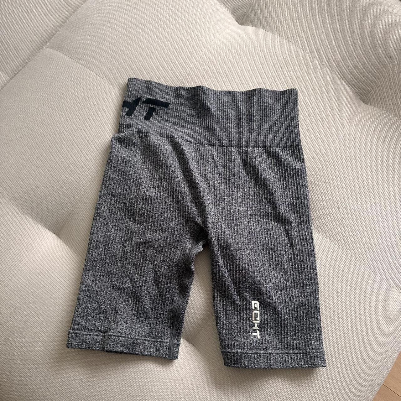 ECHT Grey ribbed biker shorts. Size S. In... - Depop
